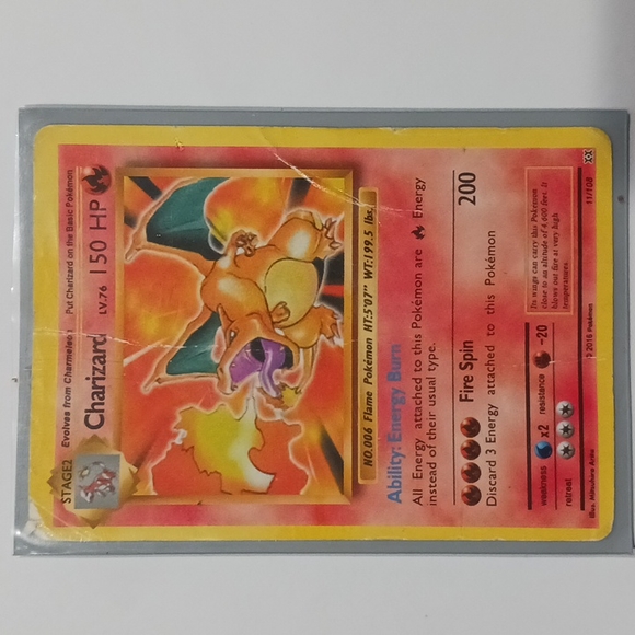 Accessories | Charizard Pokemon Card 20 Fire Spin Power Special Energa ...